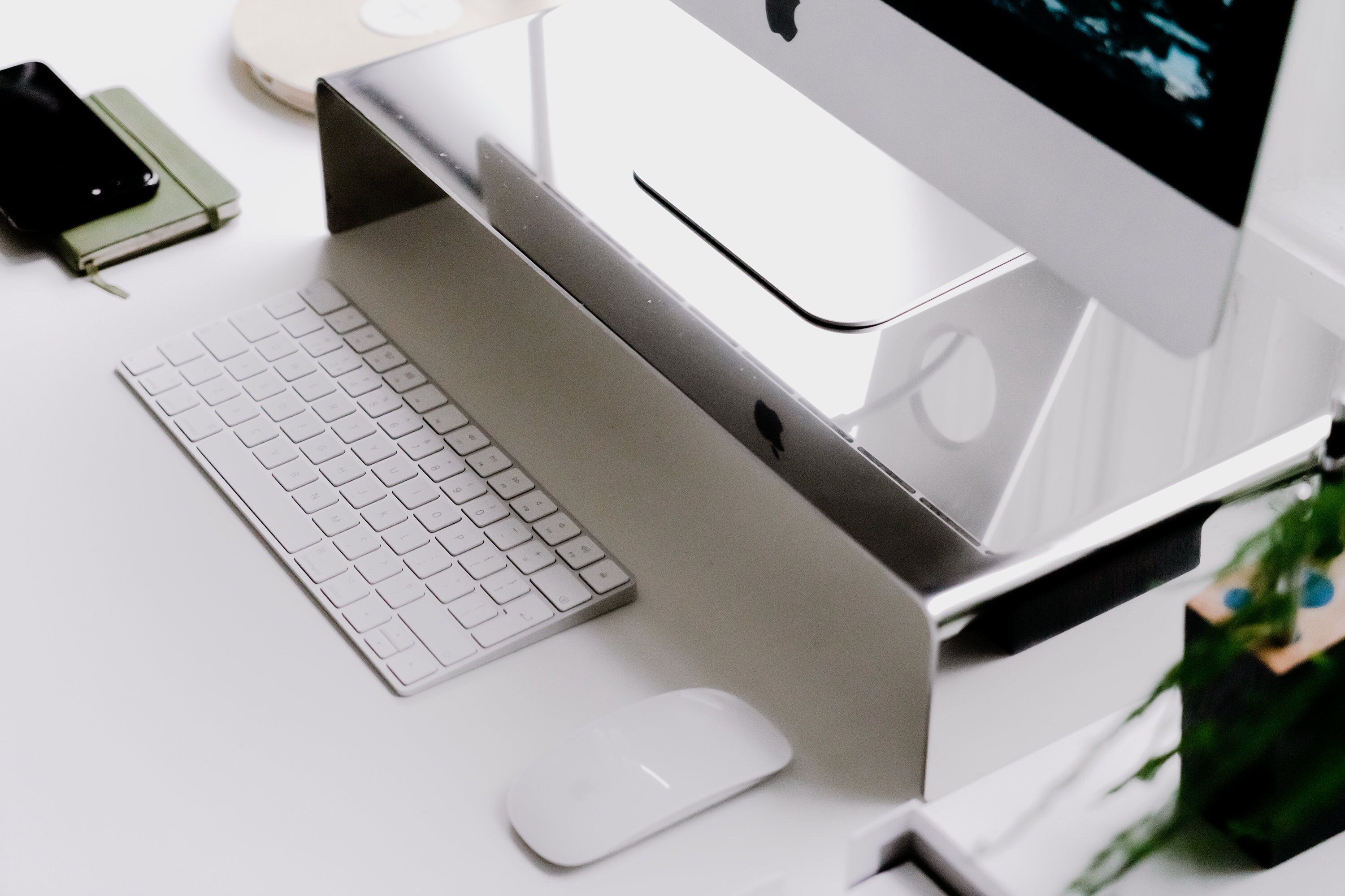 Monitor Stand for Desk. Mirror-polished Stainless Steel. - Etsy UK