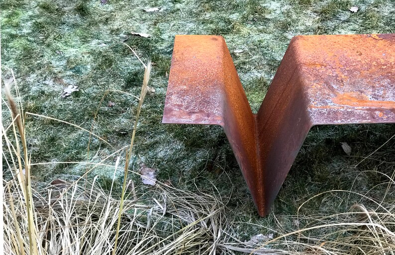 Rusted Metal Coffee Table With Storage Heavy Duty Rusty | Etsy