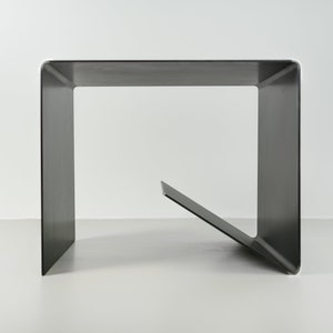 Minimalist Steel Side Table With Storage: Industrial Bedside End Table ...
