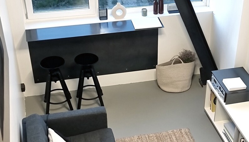 Black Metal Loft Bar Table: Minimal Industrial Design - Etsy