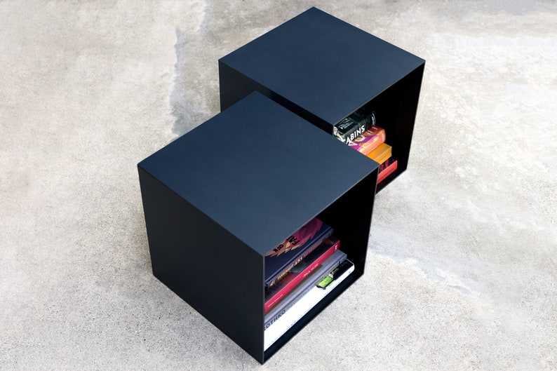 Metal Cube Coffee Table With Storage Heavy Duty Painted Steel | Etsy