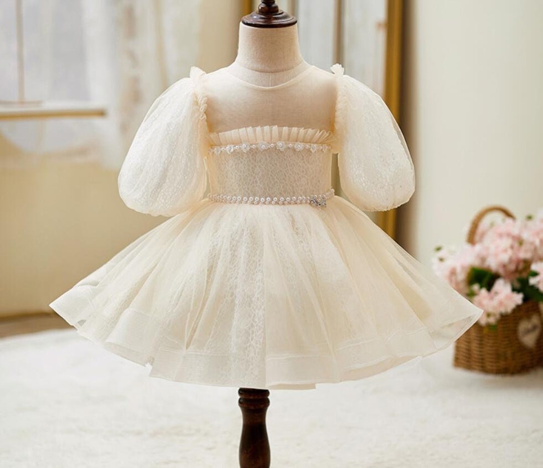 Champagne Baby Girls Prom Dress Princess Dress 1st Birthday Dress ...