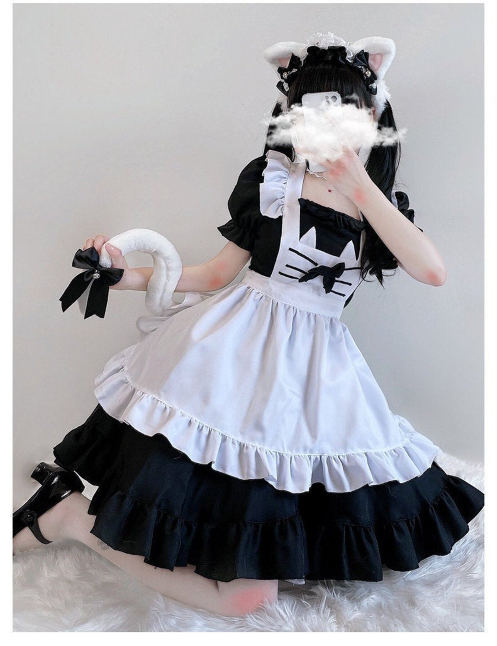 Maid outfit Sweet Dress Cosplay Maid Costume Short Sleeve | Etsy