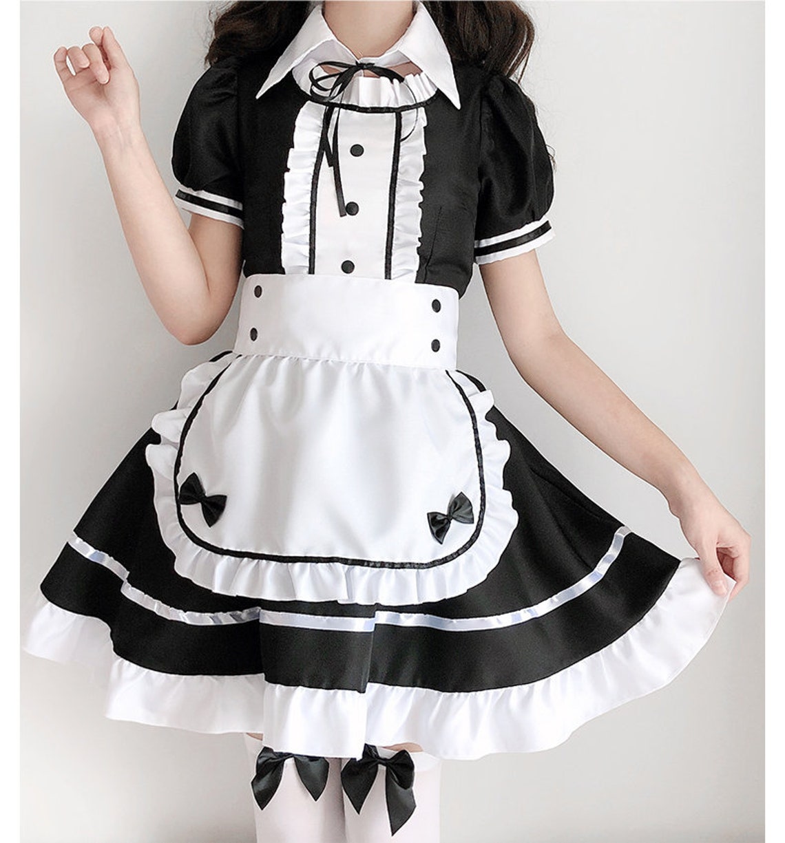 Maid outfit Sweet Dress Cosplay Maid Costume Short Sleeve | Etsy