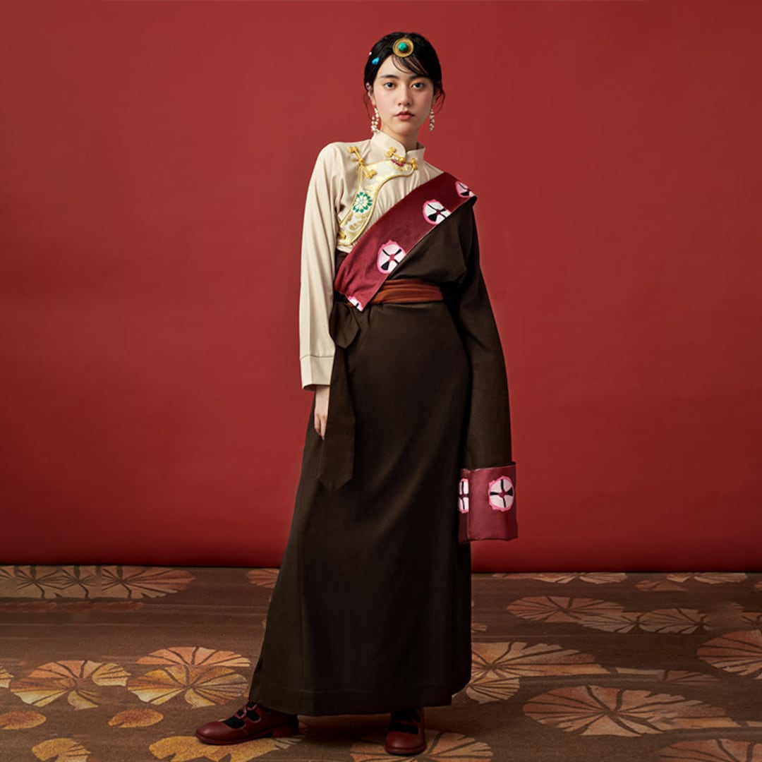 Tibetan Robe Lhasa Clothing Women Tibetan Clothing Tibetan Dress Woman ...