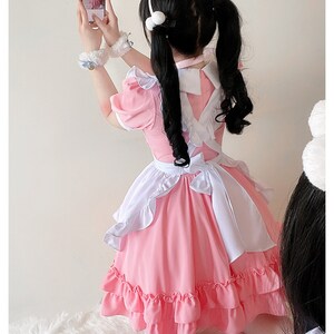 Cosplay PINK Maid Outfit Cat Maid Outfit Maid Outfit Sweet Dress ...