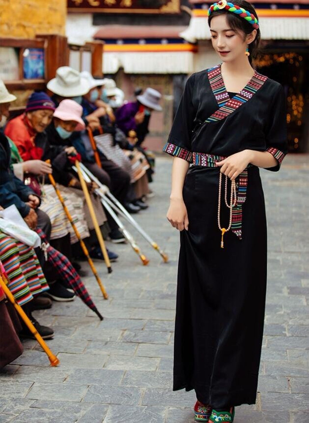 2 Colors Tibetan Dress Lhasa Clothing Women Tibetan Clothing Woman ...
