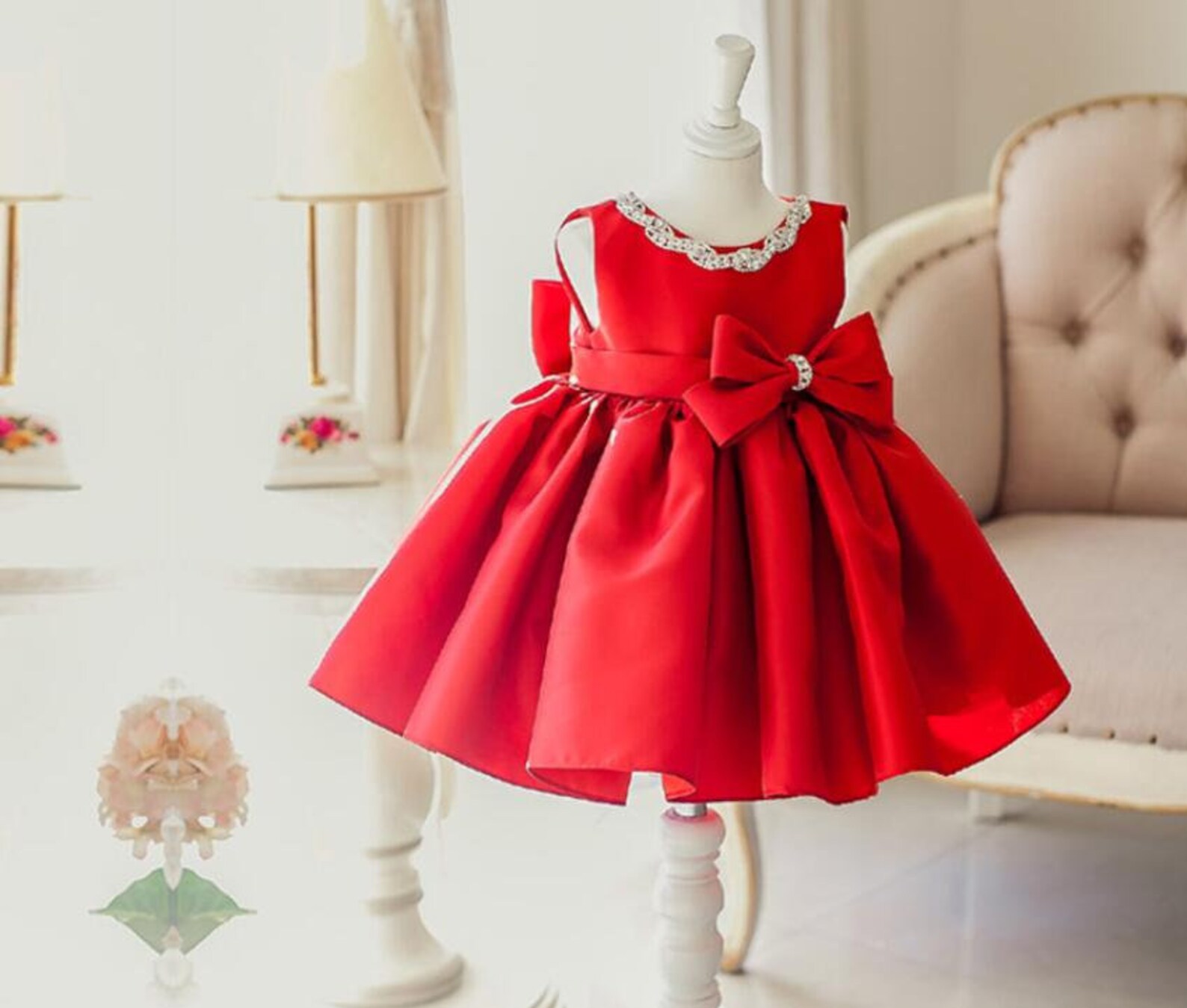 Red Baby Girls Dress Red Tulle Dress 1st Birthday Dress Red - Etsy