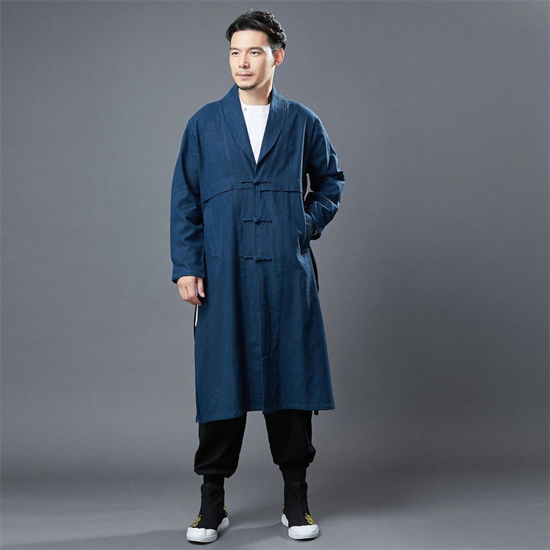 3 Colors Man's Long Jacket Coats Men's Cheongsam Suit - Etsy