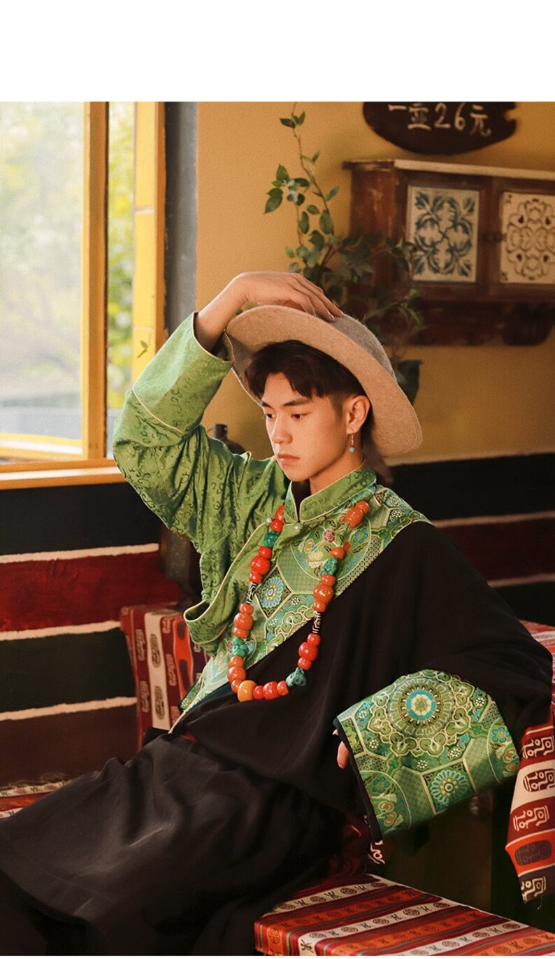 Tibetan Lhasa Clothing Men Leopard Tibetan Clothing Tibetan - Etsy