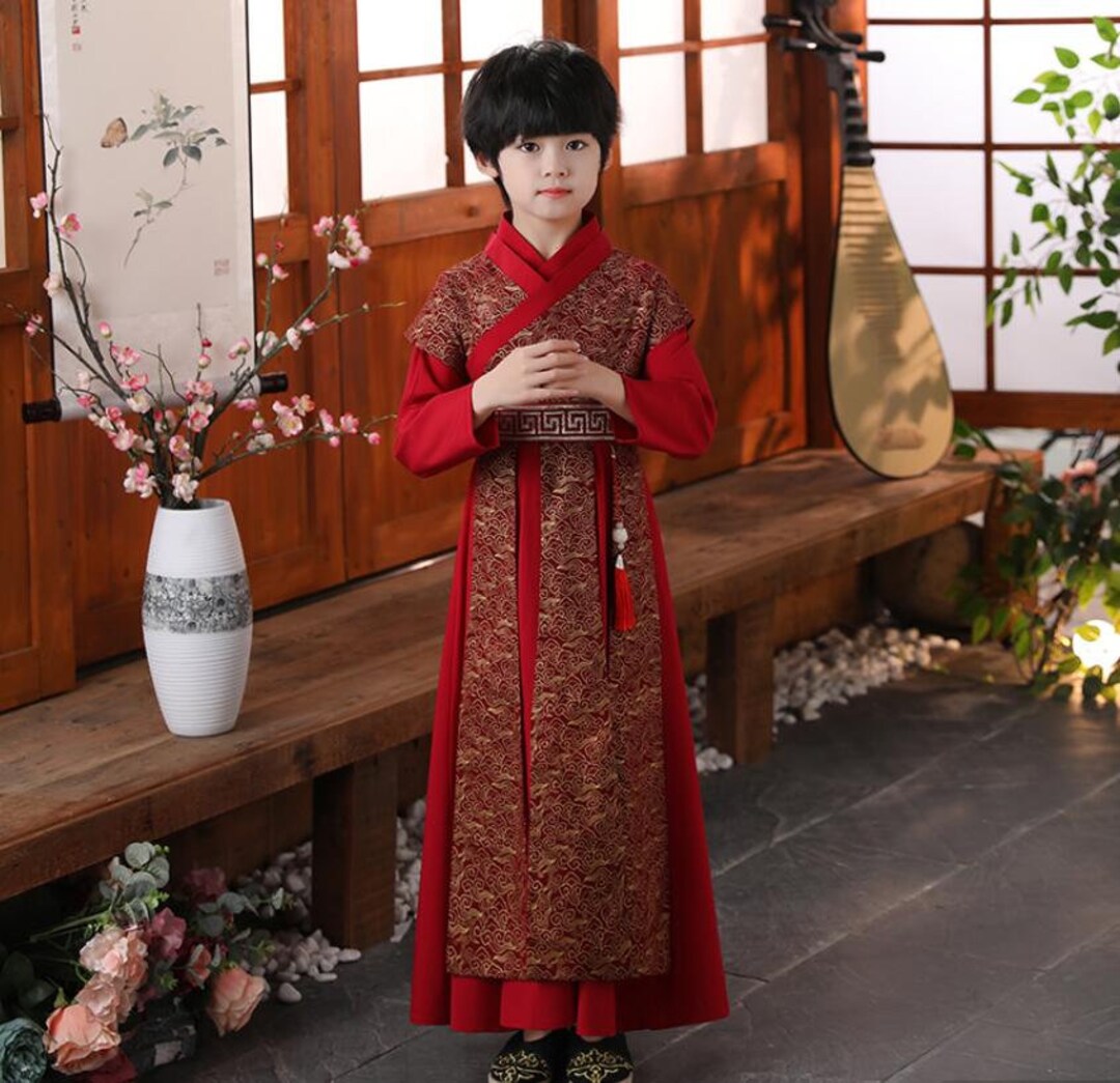 Boys Hanfu Boy's Ancient Costume Children's Thin Tang Suit Chinese ...