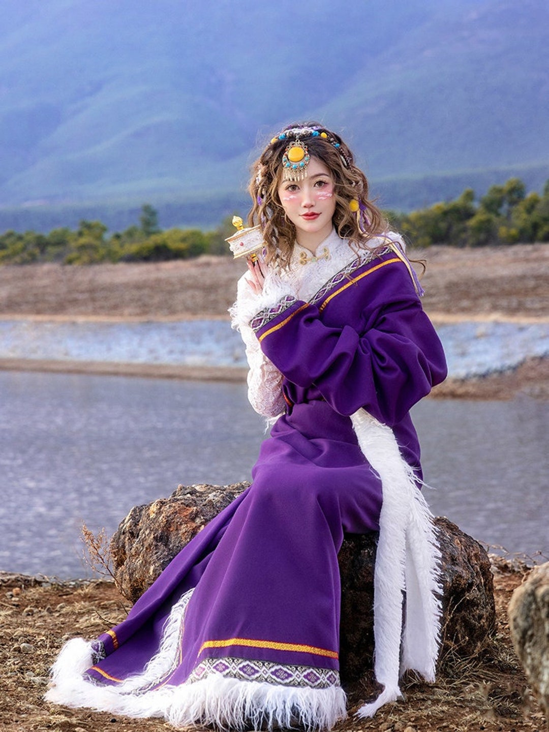 Wool Coats Tibetan Robe Lhasa Clothing Women Tibetan Clothing Tibetan ...