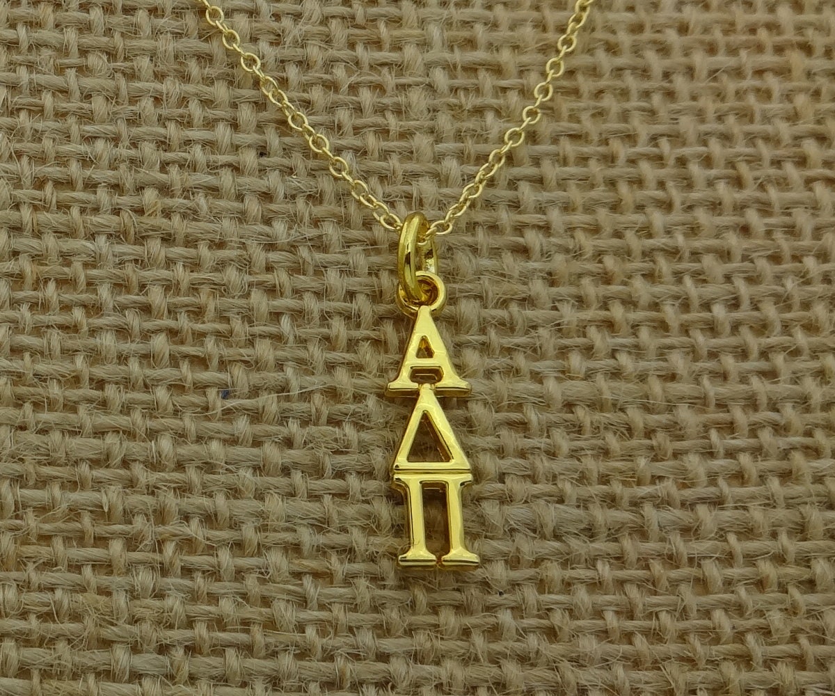 Alpha Delta Pi Sorority Jewelry Pendant Drop Charm Chain Necklace - Etsy
