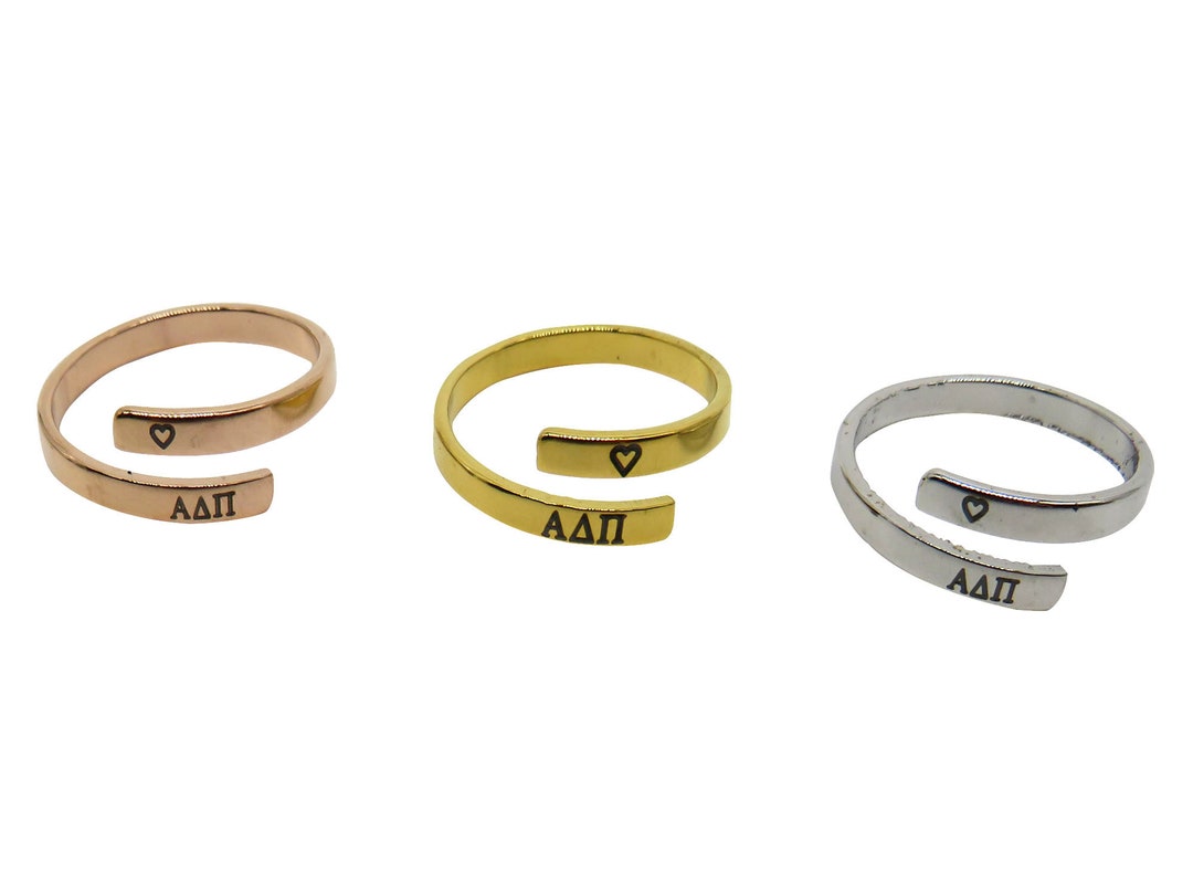 Alpha Delta Pi Adjustable Greek Sorority Ring, Alpha Delta Pi ...