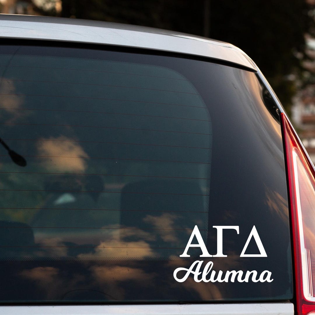 Alpha Gamma Delta Alumna Sorority Car Sticker, Sorority Decal Letters ...