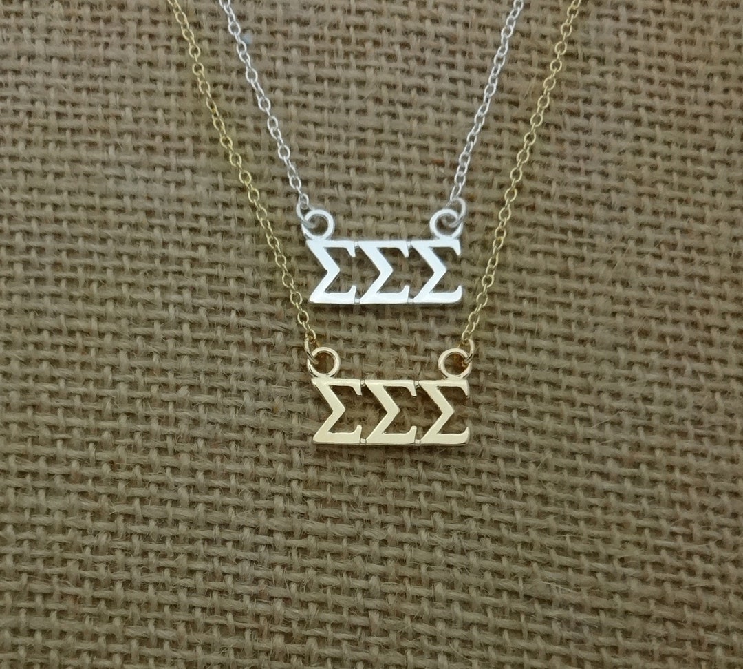 Tri Sigma Sigma Sigma Greek Sorority Lavalier Floating Necklace ...