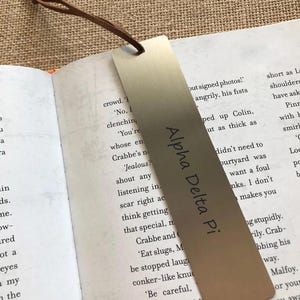 Alpha Delta Pi Sorority Bookmark, Metal Bookmark, Sorority Graduation ...