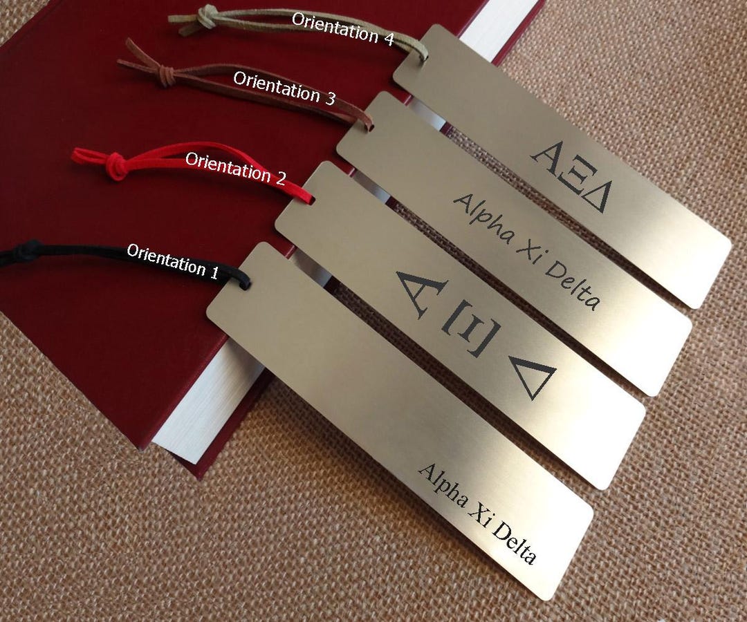Alpha Xi Delta Sorority Bookmark, Metal Bookmark, Sorority Graduation ...