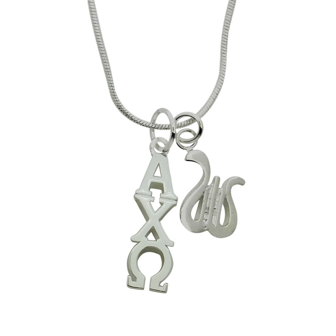 Alpha Chi Omega With Lyre Greek Sorority Lavalier Necklace - Etsy