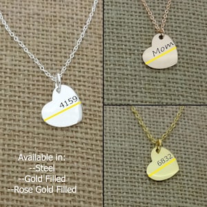 Thin Yellow Line Necklace, Police Dispatcher Heart Necklace ...