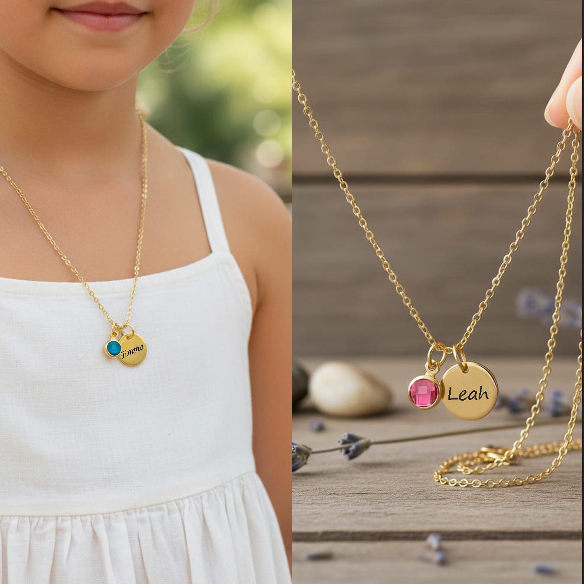 Child Girl Necklace, Personalized Kid Necklace, Daughter Necklace ...