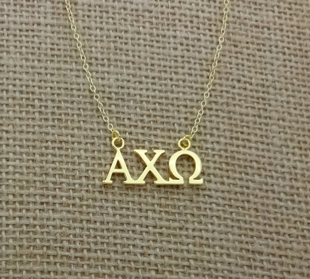 Alpha Chi Omega Greek Sorority Lavalier Floating Necklace Lavalier ...