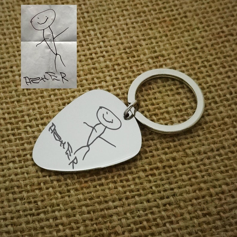 Actual Engraved Handwriting Key Chain Actual Handwritten - Etsy