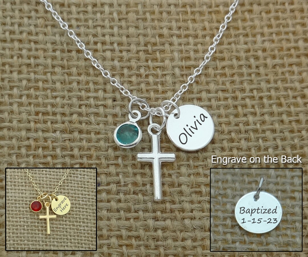 Baptism Gift for Girls, Baptism Jewelry Kids, Baptized Gift, Cross Name ...