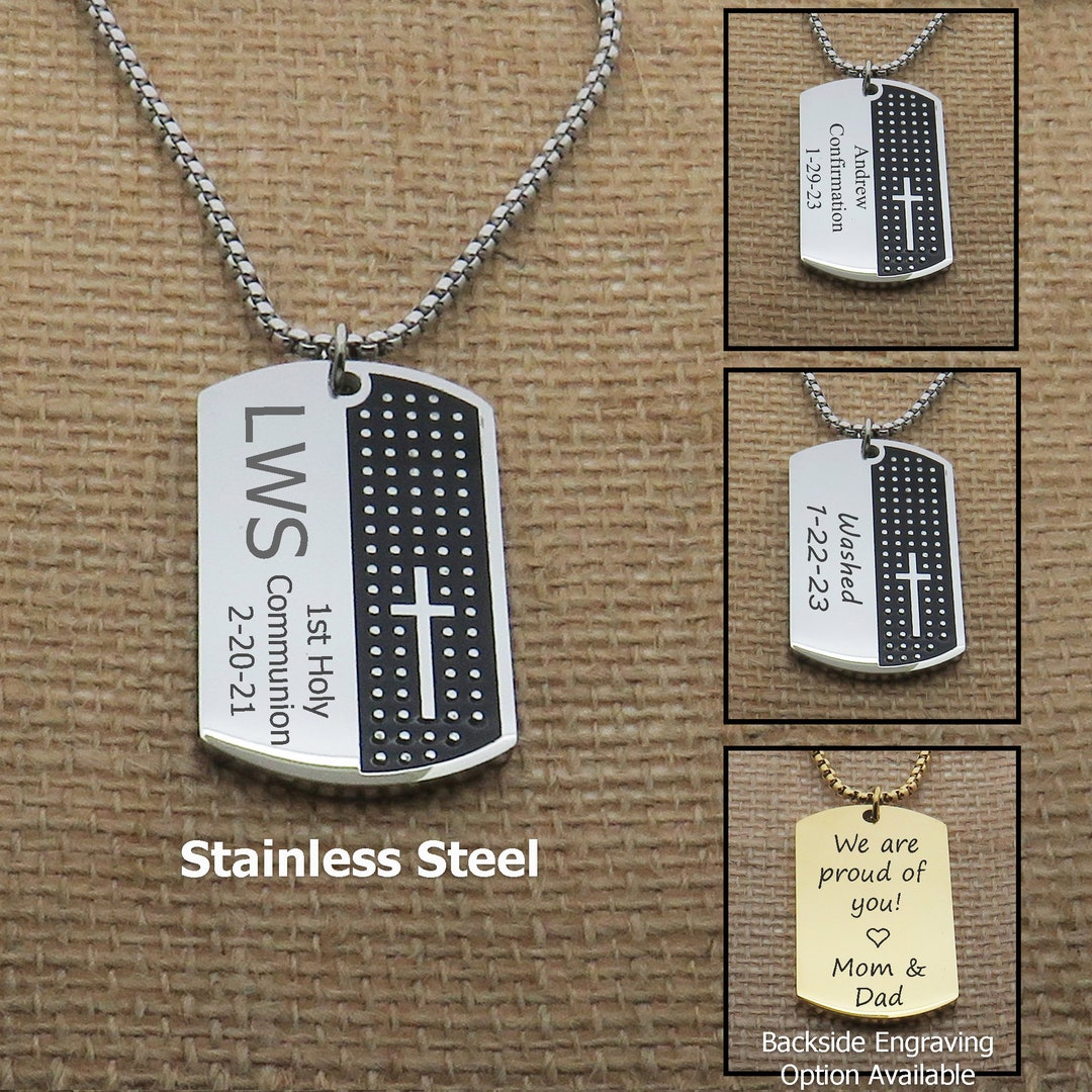Boys Men First Communion Necklace, First Holy Communion Jewelry, Boy ...