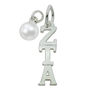 Zeta Tau Alpha With Pearl Greek Sorority Lavalier Necklace Jewelry - Etsy