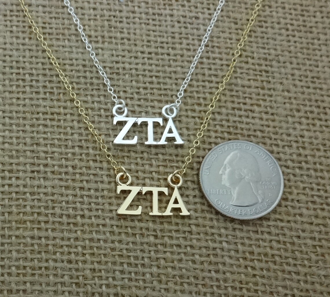 Zeta Tau Alpha Greek Sorority Lavalier Floating Necklace - Etsy
