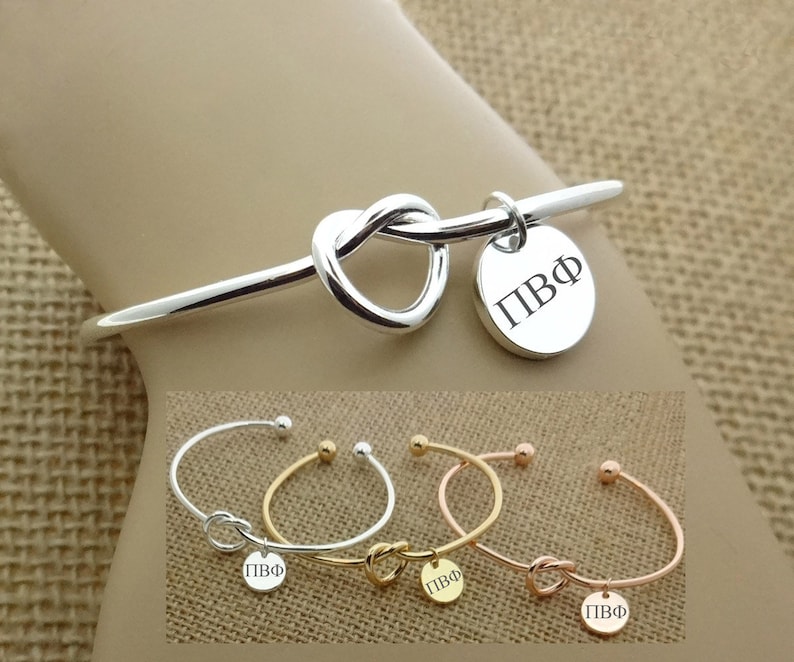 Pi Beta Phi Sorority Bracelet Bangle, Sorority Jewelry, Sorority Cuff ...