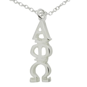 Alpha Phi Omega Greek Sorority Lavalier Pendant Drop Charm Chain ...