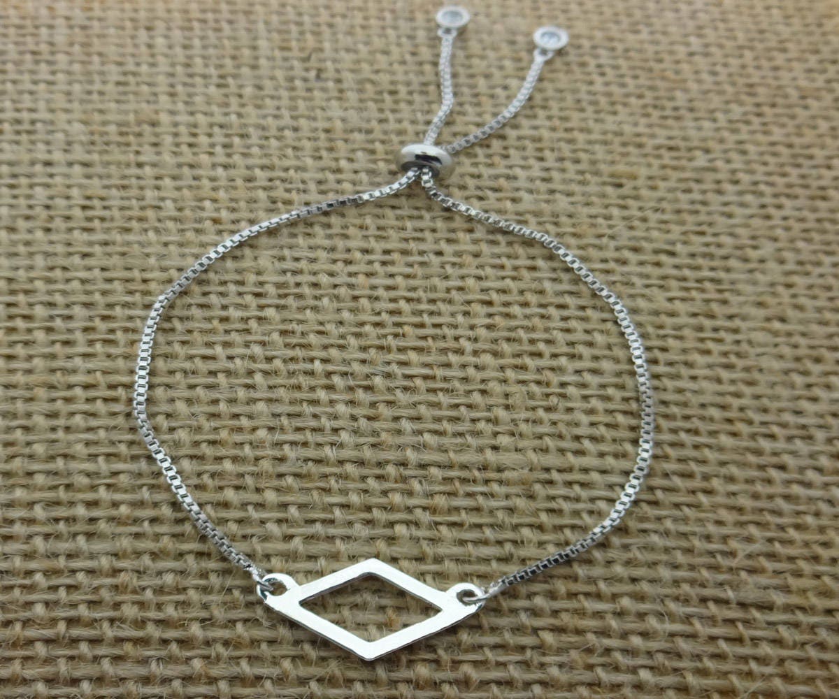 Alpha Delta Pi Open Diamond Bracelet Adpi Open Diamond | Etsy