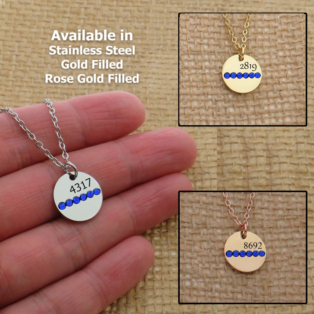 Thin Blue Line Jewelry, Police Wife Necklace, Police Officer Gifts ...