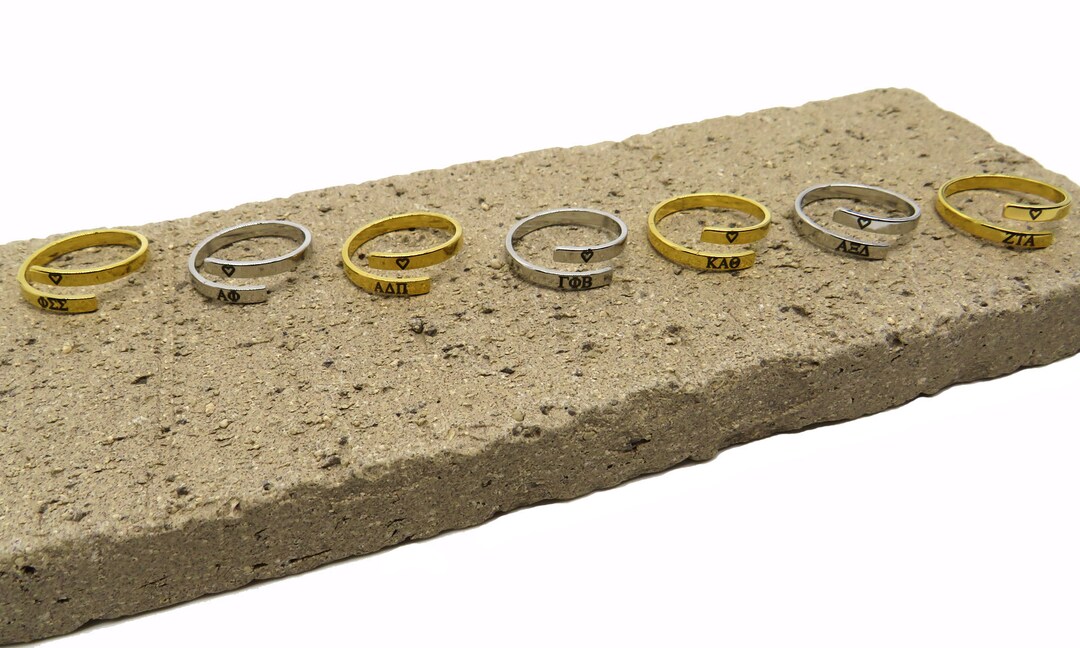 Sorority Adjustable Ring, Adjustable Greek Sorority Ring, Sorority ...