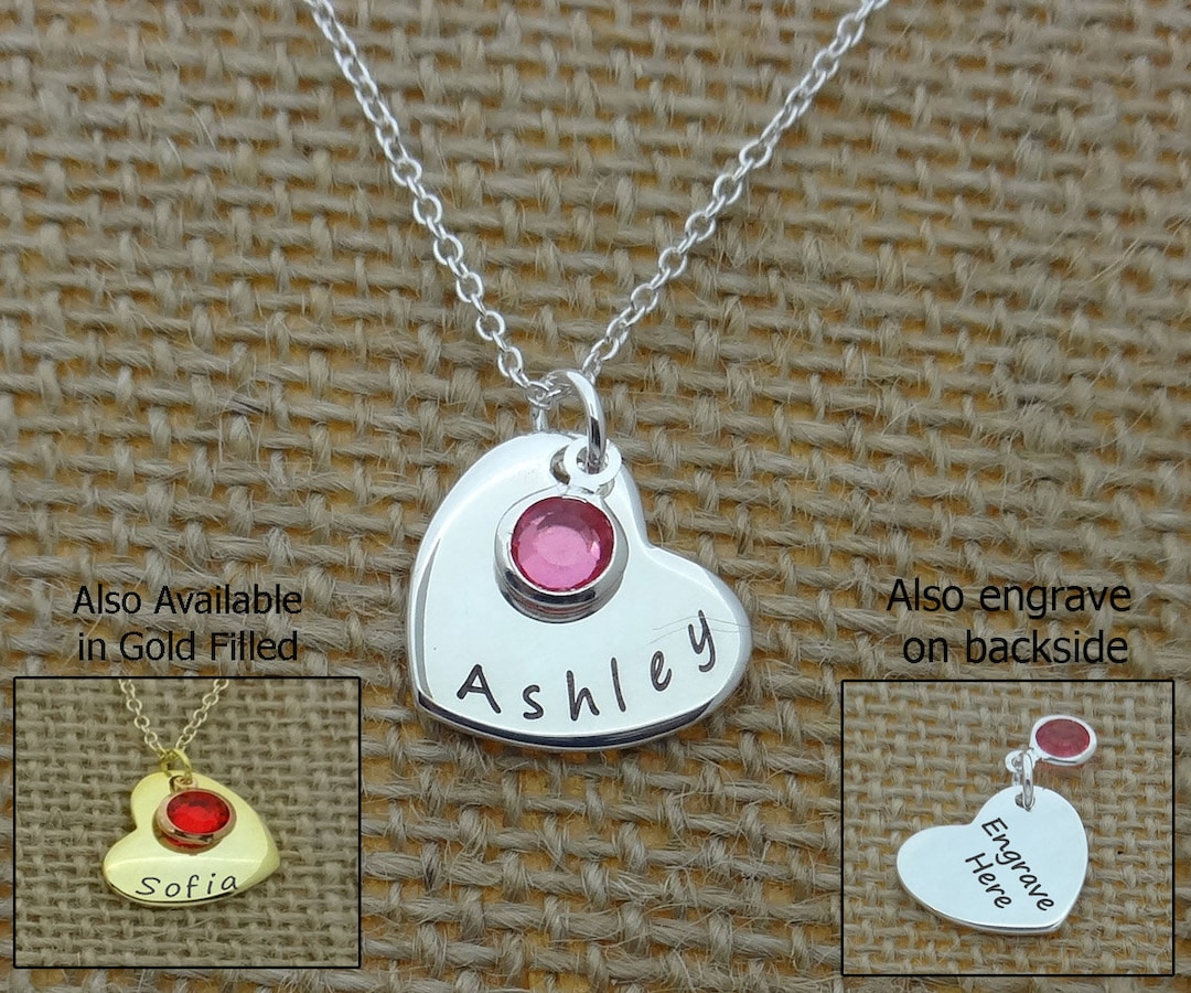Child Girl Necklace, Personalized Kid Necklace, Custom Girl Jewelry ...