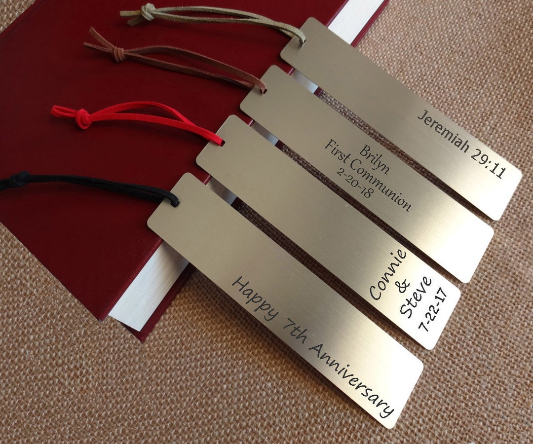 Personalized Bookmark, Metal Bookmark, Engraved Bookmark, Custom ...