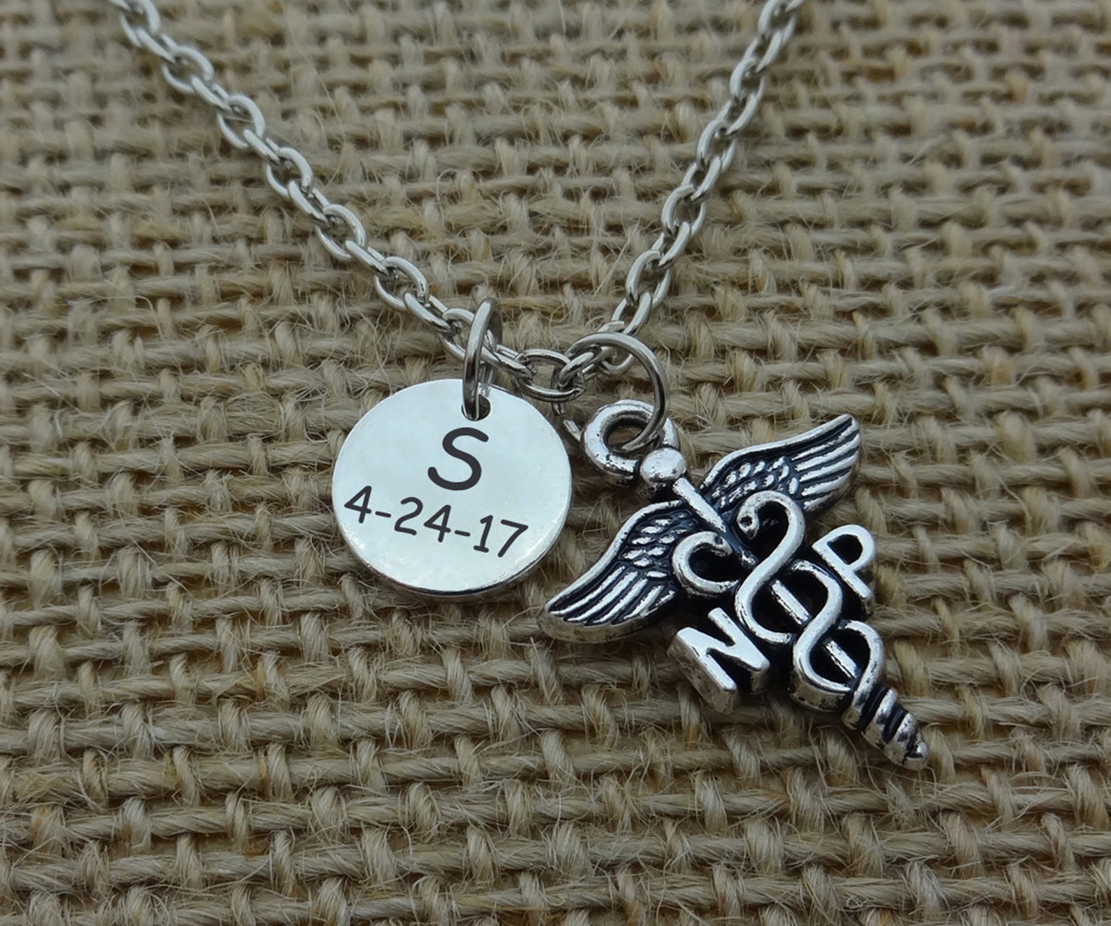 NP Nurse Practitioner Necklace, Nursing Student Necklace, Graduation ...