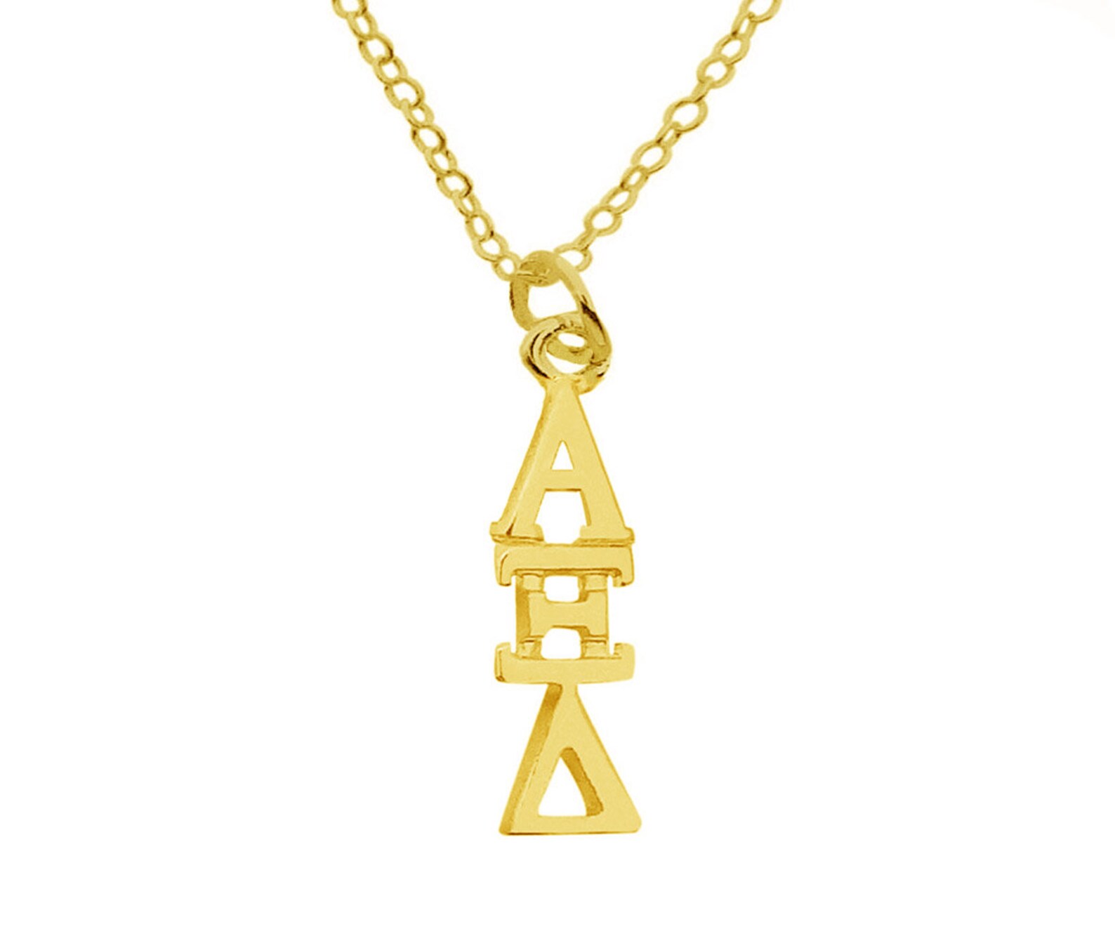Alpha Xi Delta Greek Sorority Lavalier Pendant Drop Charm Chain ...