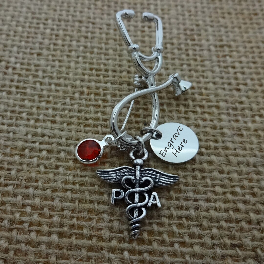 PA Physician Assistant Medical Caduceus Pin, Personalized PA Physician ...