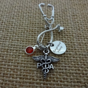 PA Physician Assistant Medical Caduceus Pin, Personalized PA Physician ...