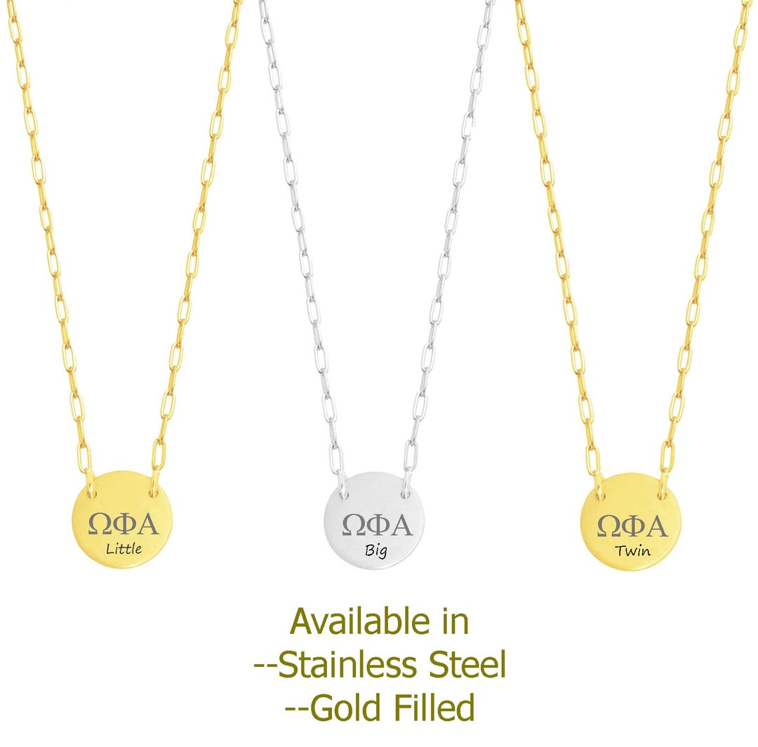 Omega Phi Alpha Circle Paper Clip Necklace, Phi Delta Epsilon Circle ...