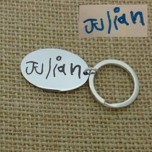 Memorial Key Chain, Memorial Gift, Personalized Actual Handwritten Key ...