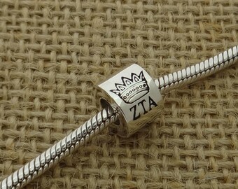 Zeta Tau Alpha Sorority Bead Fit Most European Style Charm | Etsy