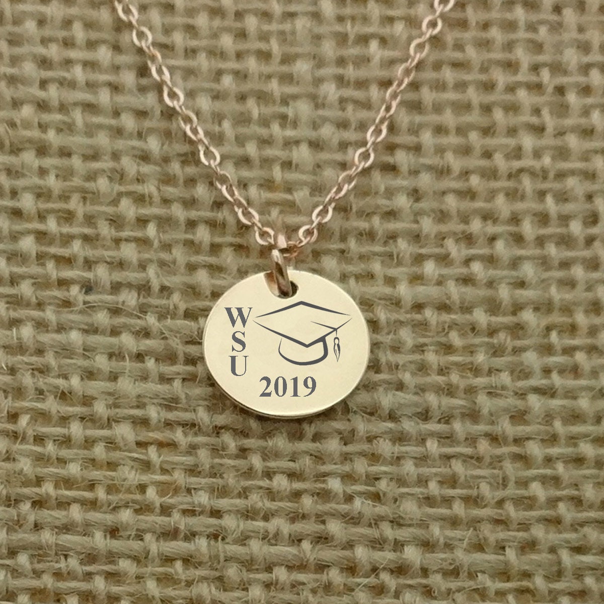 Dainty Graduation Necklace Personalized High School Graduation | Etsy