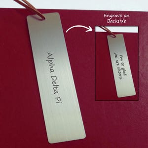 Alpha Delta Pi Sorority Bookmark, Metal Bookmark, Sorority Graduation ...