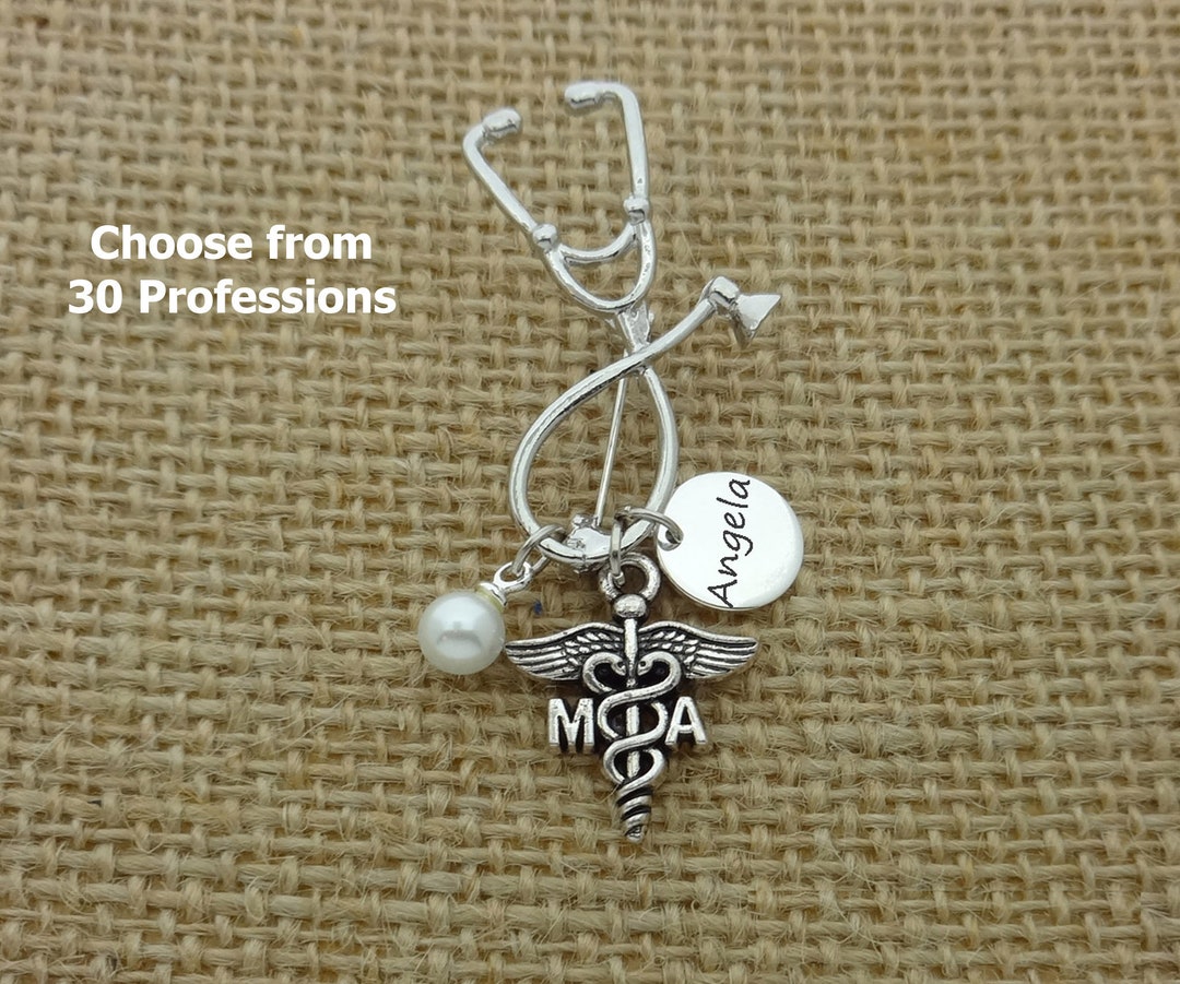 MA Medical Assistant Pin, Personalized MA Medical Assistant Pin, Nurse ...