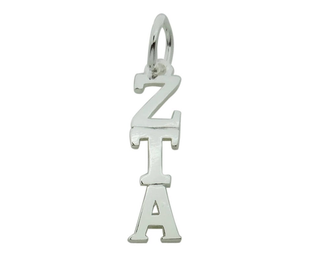 Zeta Tau Alpha Greek Sorority Lavalier Pendant Drop Charm Chain ...