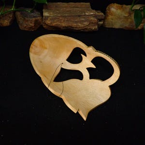 Wooden tree Man Hand Carved Mask With Sophisticated Black and White ...